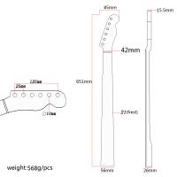 China 21-Fret Electric Guitar Neck Canada Maple Wood for Fender Telecaster Neck Fingerboard Abalone Shell Position Markers for sale