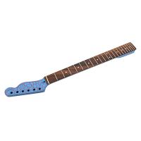 China Maple Fender Tele Neck Replacement 22 Frets Rosewood Fretboard Blue Burst Crack White Dot for sale