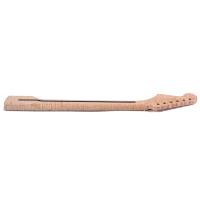 China 22 Frets Stratocaster Maple Neck Replacement With Abalone Shell Dot Inlay Tiger Flame for sale