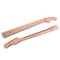 China 22 Frets Stratocaster Maple Neck Replacement With Abalone Shell Dot Inlay Tiger Flame for sale