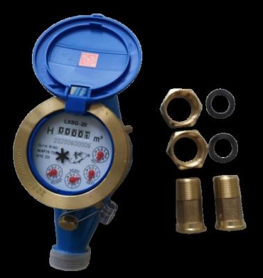 China Magnetic Drive 1/2 Inch R160 Multi-Jet Cold Water Meter with Cast Iron Body, 15-25mm Size Range, Horizontal Installation for sale