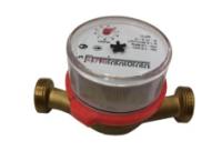 China 1/2 Inch Single Jet Brass Water Meter with Pulse Output - ISO 4064 Class B, 1 MPa Pressure Rating for sale