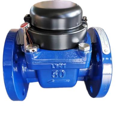 China 4-8 Inch Horizontal Woltmann Dry Type Detachable Water Meter for Industrial Cold Water Applications for sale