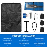 China Inflatable Hydrofoil Surfboard PVC Carbon Fiber 110L 140L Wing Foil Board for sale