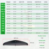 China Carbon Fiber Hydrofoil Rear Wing 340mm 360mm Universal Surfing Stab Fittings for sale