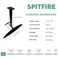 China HM Carbon Fiber Hydrofoil Surfboard 1100mm Wingfoil Set for Pumping SUP Wave Foil for sale