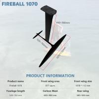 China FIREBALL 1070 UHM Carbon Hydrofoil Wing 877cm² 13.1 Aspect Ratio for Carving Freeride for sale