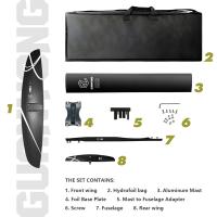 China GY910 Hydrofoil Aluminum Carbon Mast 1218 sqcm Airfoil Wingfoil Kite Pumping Surfboard for sale