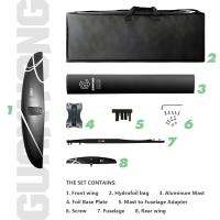 China Unisex GY890 Carbon Fiber Hydrofoil 1232sqcm Downwind Foil for Kitesurfing Wingfoil for sale