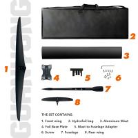China Carbon Fiber Hydrofoil Front Wing 1500 V2 High Aspect for Pumping Downwind Wing Foiling 1.5M 1.7M for sale