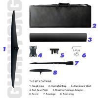 China 2025 Carbon Fiber Front Wing 1700 V2 1997sqcm Beginner Hydrofoil for Wingfoil Pumping for sale