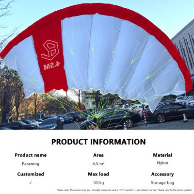 China Parawing 4.5M Wind Surfing Kite Wing 100kg Load Capacity for Beginners with Custom Logo for sale