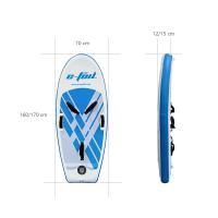 China Non Slip Inflatable Paddle Board 110L 140L PVC SUP for 70kg to 180kg for sale