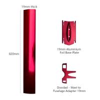 China Aluminum Foil Mast 82cm 19mm Red Base Adapter for Surf Hydrofoil High Performance for sale