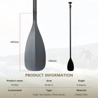 China Carbon Fiber Fixed 2 Section 3 Section Kayak Paddle for Canoe SUP Surfing Lightweight 100cm for sale