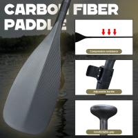 China Carbon Fiber Fixed 2 Section 3 Section Kayak Paddle for Canoe SUP Surfing Lightweight 100cm for sale