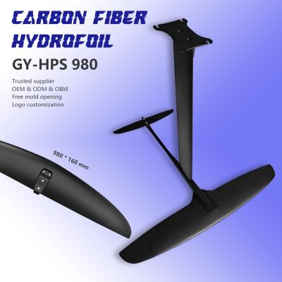 China HPS 980 Carbon Fiber Aluminum Hydrofoil Pumping Wing 980mm 1283sqcm Surf Foil Board for sale