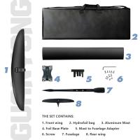 China HPS 980 Carbon Fiber Aluminum Hydrofoil Pumping Wing 980mm 1283sqcm Surf Foil Board for sale