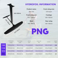 China Carbon Fiber Hydrofoil 1218sqcm 910mm Wingspan Kitesurfing Wingfoil Pumpfoil for Water Sports for sale