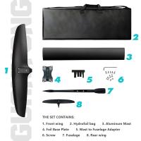 China High Aspect Carbon Hydrofoil Wing 1430sqcm for Light Wind Surf and Wingfoil for sale