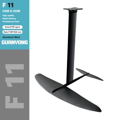 China F11 Aluminum Carbon Hydrofoil 2100sqcm Large Wing Beginner Surfing Pumping Kite Wing Foil Board for sale