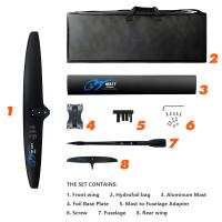 China Carbon Fiber Hydrofoil Surfboard Mast 1010sqcm Wing Assembly for Ocean Surfing for sale