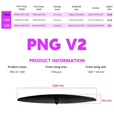 China Carbon Fiber Front Surfing Foil Wing Hydrofoil 1200mm 1300mm 1400mm for sale