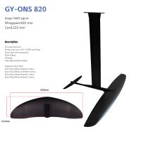 China OEM 820mm Carbon Hydrofoil Front Wing 1528sq cm Ultra Light for Surf Pump Windfoil for sale