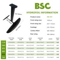 China BSC 810 Carbon Hydrofoil System Surf Foil Stable Lift Wing Foil Complete Set for sale