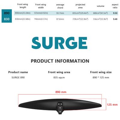 China AXIS SURGE 890 Carbon Hydrofoil Wing 1290cm² 9.5 Aspect Ratio for Wing Kite Foiling for sale