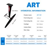 China AXIS Hydrofoil ART Pro 1201 Front Wing 1291 sqcm with Power Carbon Mast 82cm for Kitesurf for sale