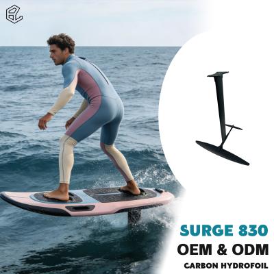 China SURGE 830 Carbon Hydrofoil Set 830cm² Front Wing Fast Rail-to-Rail Transition Strong Low-End Lift Surf Foil for sale