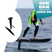 China SURGE 890 Carbon Hydrofoil Set for Surf Foil Wing Foil Freestyle Riding 890mm Front Wing for sale