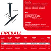China Axis Foil Fireball 1250 Light Weight Hydrofoil with High Modulus Carbon Mast for Surfing and Wingfoil for sale