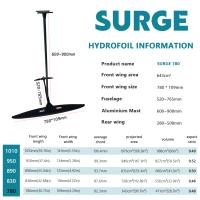 China Surge 780 Carbon Fiber Surf Hydrofoil with 8KG Weight and Customizable Options for Kitesurfing for sale