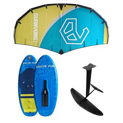 China OEM ODM Wingfoil Kitesurf Wing Wind Efoil Sup Hydrofoil Inflatable PVC Surfboard Three-Piece Foil Set For Surfing for sale
