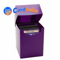 China Purple Plastic Playing Card Boxes Eco Friendly Pokemon Trading Card Case for sale