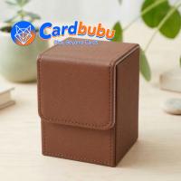 China Trading Cards Leather Magic Deck Box Coffee Brown Magic The Gathering Deck Box for sale