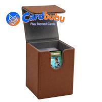 China Trading Cards Leather Magic Deck Box Coffee Brown Magic The Gathering Deck Box for sale
