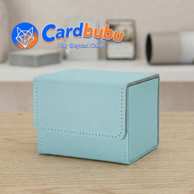 China Horizontal Leather Card Deck Box PU Leather Mtg Card Storage For TCG for sale