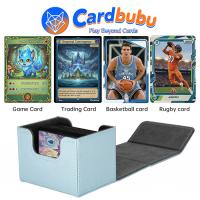 China Horizontal Leather Card Deck Box PU Leather Mtg Card Storage For TCG for sale