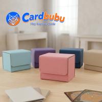 China Horizontal Leather Card Deck Box PU Leather Mtg Card Storage For TCG for sale