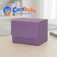 China Magnetic Closure Leather Deck Box MTG TCG Card Horizontal Storage Organizer Case for sale
