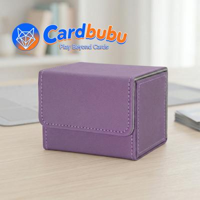China Magnetic Closure Leather Deck Box MTG TCG Card Horizontal Storage Organizer Case for sale