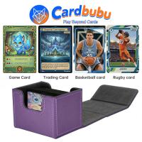 China Magnetic Closure Leather Deck Box MTG TCG Card Horizontal Storage Organizer Case for sale