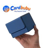 China Custom PU Leather YuGiOh Deck Box Blue Storage MTG Commander Deck Box for sale