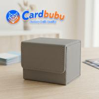 China Velvet Lining Leather Playing Card Box For Trading Card MTG Yugioh Commander for sale