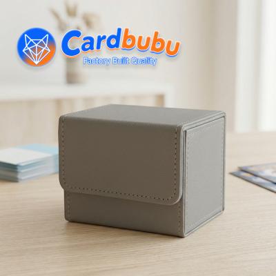 China Velvet Lining Leather Playing Card Box For Trading Card MTG Yugioh Commander for sale