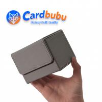 China Velvet Lining Leather Playing Card Box For Trading Card MTG Yugioh Commander for sale