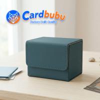 China 3.95in Personalized Leather Playing Card Case PP Soft Inner TCG Storage Box for sale